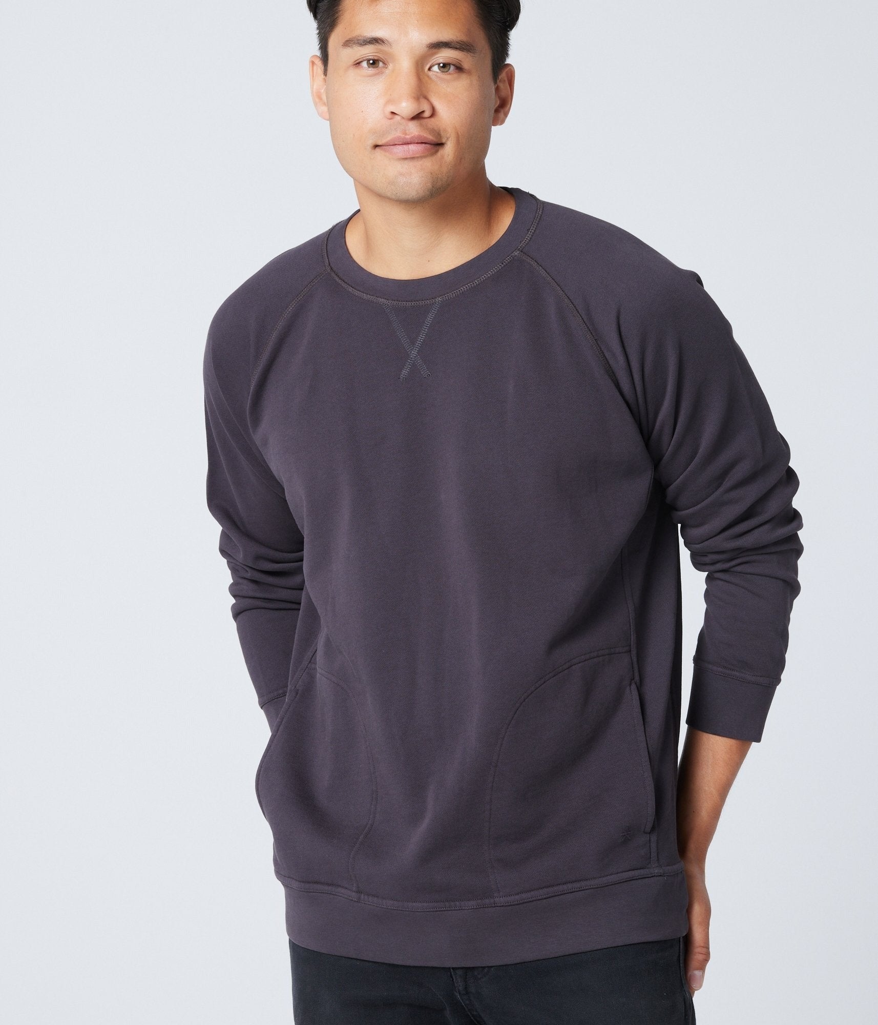 Unisex Pocket Crewneck Sweatshirt - Washed Black – For Days